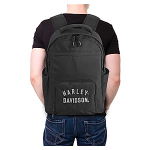 Harley-Davidson Rugged Twill Water-Resistant Polyester Backpack - Black