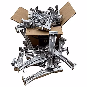 6 Inch Quick Hidden Rain Gutter Hanger Bracket Incudes Pre-Inserted Screw (50 Pack)