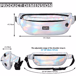 UYLIA Large Crossbody Fanny Pack with 4 Zipper Pockets for Men Women,Water Resistant Waist Pack, Gifts for Enjoy Sports Running Hiking Traveling Workout Walking Outdoors Sport