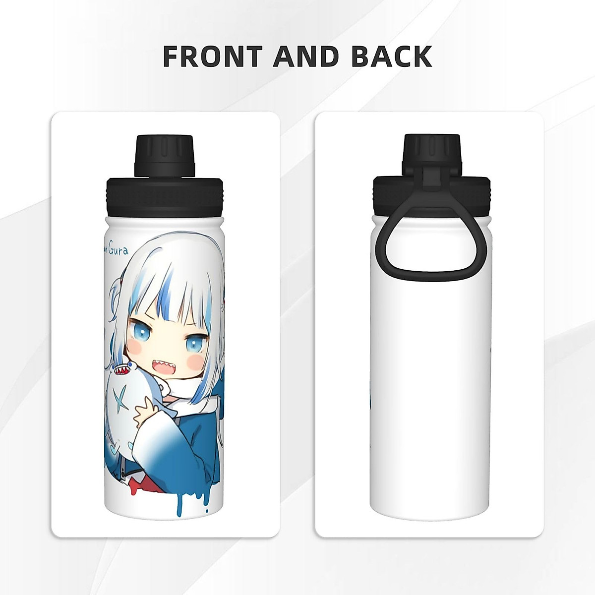 Gawr Music Gura Tumbler 18 oz Stainless Steel Sports Insulated Kettle Travel Drinking Cup Water Bottle with Lid