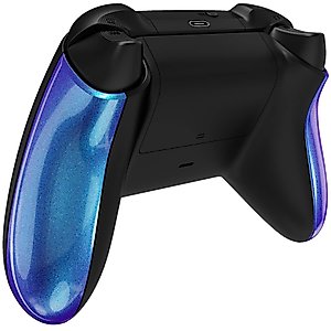eXtremeRate Replacement Side Rails Grip for Xbox Core Wireless Controller, Chameleon Purple Blue Accessories Back Panesl Handles Cover Shell for Xbox Series X & S Controller [Controller Excluded]