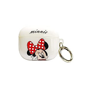 AKXOMY Compatible with Airpods 3 Case Cover, Cute 3D Cartoon Minnie Mouse Airpods 3 Case Cover, Kawaii Fashion Design Airpods 3 case for Girls Women boy (Minnie A)
