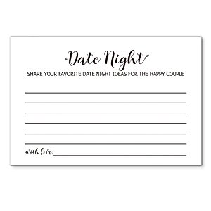 TENTADO 50 Date Night Cards, Date Night Ideas Great Gifts for Couples, Husband, Wife, Boyfriend, Girlfriend, Anniversary, Bride and Groom, Romantic Conversation Starter Card Set, 4X6 Inch.