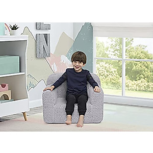 Delta Children Cozee Sherpa Chair, Grey