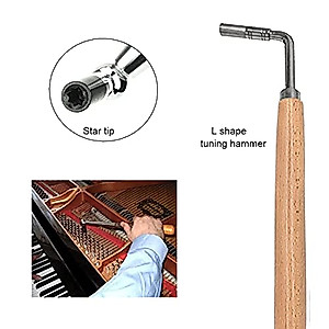 Ecloud Shop Professional Piano Tuning Hammer Tuner 6pcs Tool + case