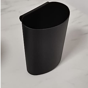 4Pcs Hanging Cup Holder,Rolling Cart Accessories,Plant Containers,Hanging Flower Pots,Space Saver,Storage Bucket,Pencil Holder,Make Up Pencil Holder Office,Kitchen Wall Organizer Decor (Black)