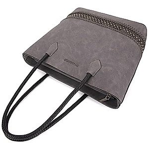 Montana West Large Handbags for Women Tote Bag with Zipper Top-handle Shoulder Bag MWC-090BGY