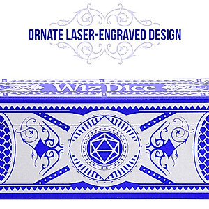 Wiz Dice Masterwork Series - Sharp-Edged Metal Dice Set for Tabletop RPG Adventure Games with a Dice Box - DND Dice Set, Suitable for Dungeons and Dragons and Dice Ga