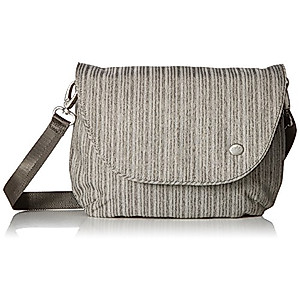 HAIKU Bliss Eco-Friendly RFID Blocking Travel Crossbody Saddle Bag, Gray Poplar