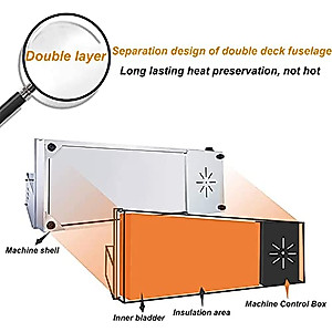Commercial Food Warmer,2000W Electric Countertop Food Warmer,Stainless Steel Food Steam Table,Automatic Food Soup Heat Preservation Machine,Multifunction Warmer Machine for Restaur