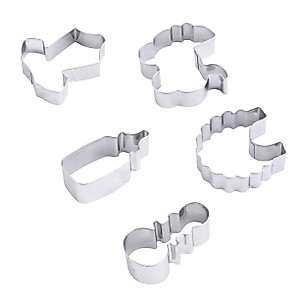 Abaodam Kids Kits Diy Chocolate Cutter Baby Shower Chocolate Metal Cookie Cutters Fruit Embossed Mini Cookie Biscuit Cutter Mould Baby Crackers Biscuit Mold Die Cutting Short Sleeve Child