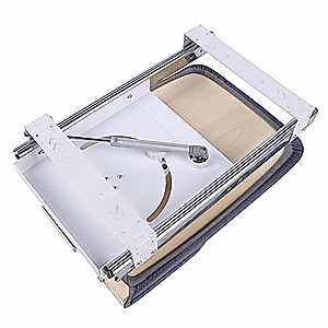 YIPONYT Ironing Board Retractable Ironing Board Closet Folding 180° Rotation Pull-Out Stow Away Easy to Install Gray