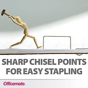 Officemate Standard Staples, 210 per Strip, 20 Sheets Capacity, 5,000 per Box (91900)