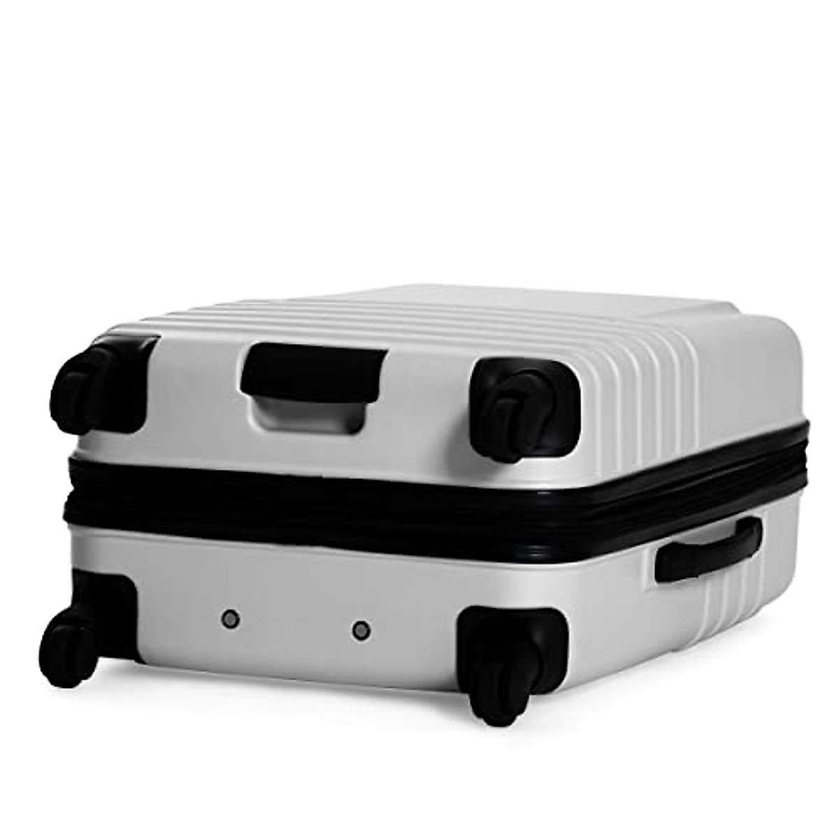 Ben Sherman Hereford Spinner Travel Upright Luggage, White, 24-Inch Checked