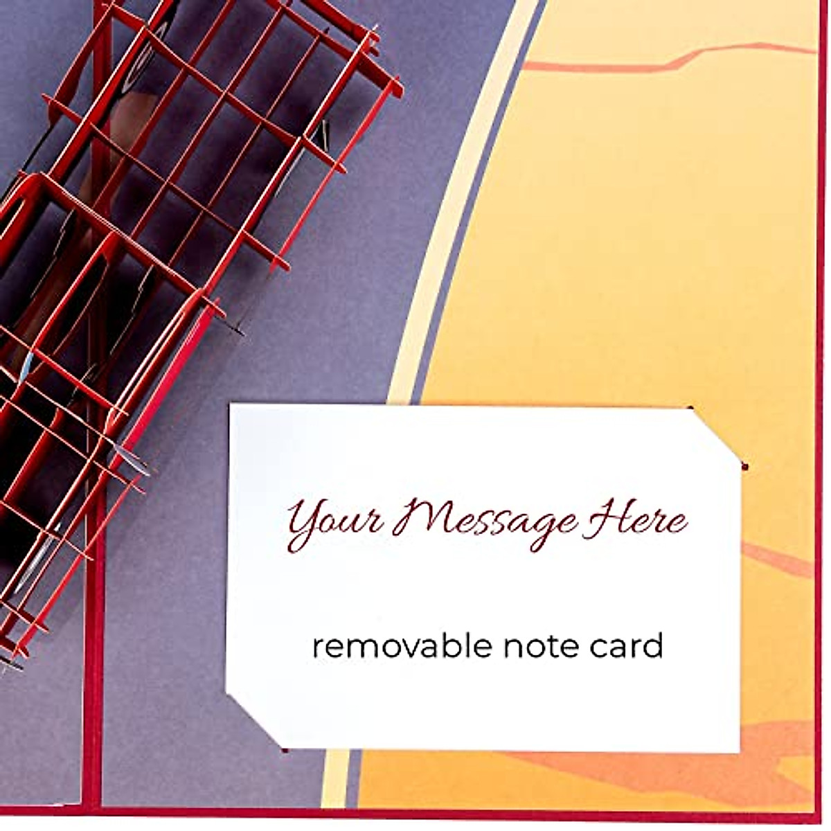 Paper Love Classic Red Truck Pop Up Card, For Father's Day, Birthday, All Occasion, Dad, Husband, Son - Handmade - 5" x 7" Cover - Includes Envelope and Note Tag