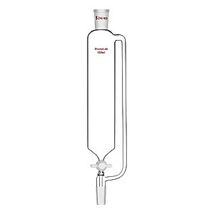 stonylab 500ml Pressure Equalizing Addition Funnel, Borosilicate Glass Dropping Funnel 24/40 Joint with PTFE Stopcock for Laboratory, 500ml