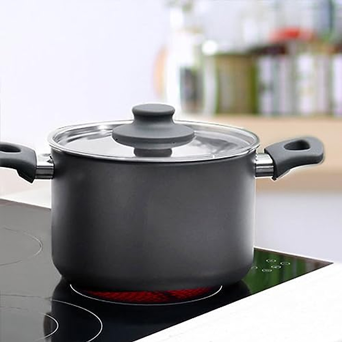 Empava 24-Inch Electric Radiant Cooktop 4 Burners Stove Top 6400W with 1-99 Minutes Timer and 9 Heating Levels Smooth Glass Surface in Black, 24 Inch