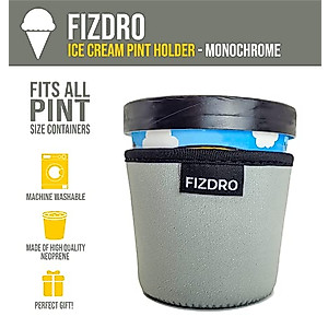 Fizdro Ice Cream Pint Holder - Monochrome (Gray)