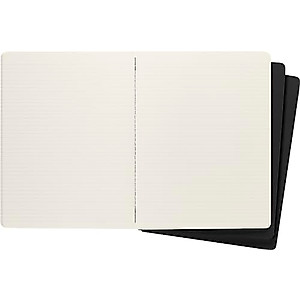 Moleskine Cahier Journal, Soft Cover, XXL (8.5" x 11") Ruled/Lined, Black, 120 Pages (Set of 3)