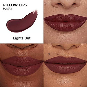 IT Cosmetics Pillow Lips Lipstick, Lights Out - Dark Nude Espresso with a Matte Finish - High-Pigment Color & Lip-Plumping Effect - With Collagen, Beeswax & Shea Butter - 0.13 oz