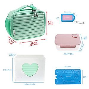 DWBAG Insulated Lunch Bag for Women/Men - Reusable Lunch Box for Office Work Picnic Beach - Leakproof Cooler Bag Freezable Lunch Bag for Adult - Pink