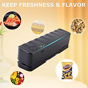 lazycozy® Mini Bag Sealer, Rechargeable Chip Bag Sealer with 5 Heating Levels, Portable Package Resealer for Snack Bags