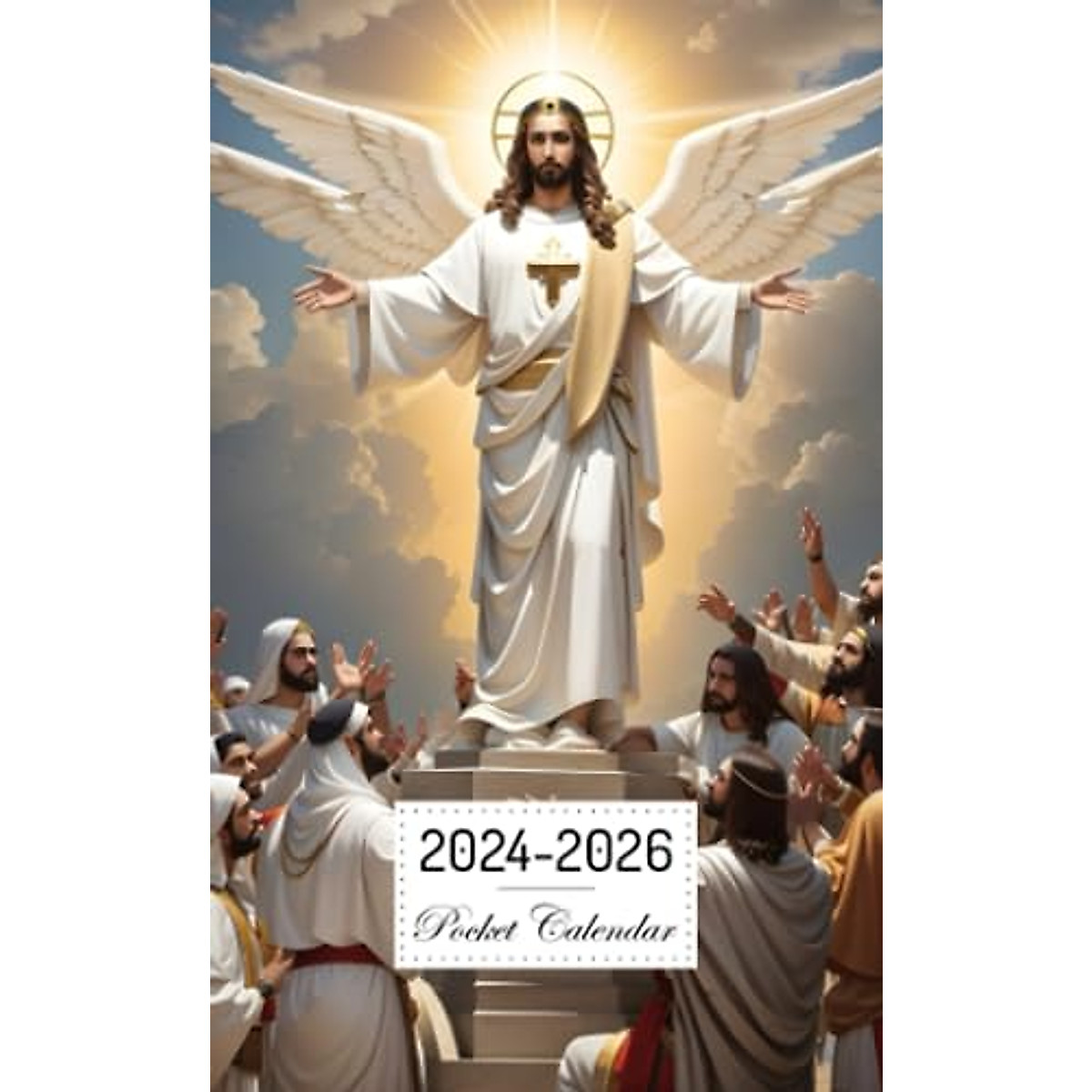 Pocket Calendar 2024-2026: Two-Year Monthly Planner for Purse , 36 Months from January 2024 to December 2026 | Volta de Jesus dos céus | Poder dos anjos