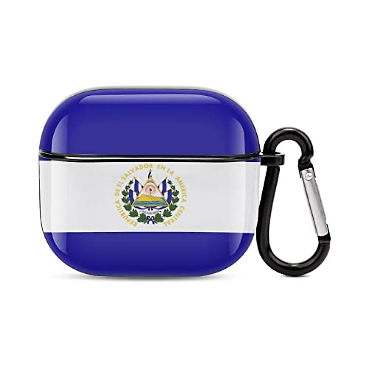 TAIZIYEAH Full Printed Case for AirPods 3 El Salvador Flag Headset Case with Keychain for Women and Men