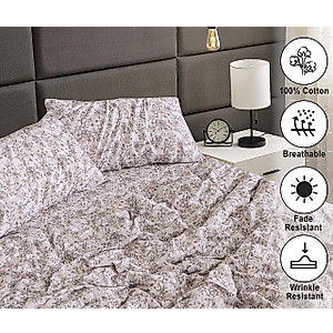 RUVANTI Flannel Sheets Full Size - 100% Cotton Brushed Flannel Bed Sheet Sets - Deep Pockets 16 Inches - All Seasons Breathable & Super Soft - Warm & Cozy - 4 Pcs - Shallow