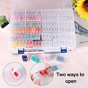 SGHUO 120 Slots Diamond Painting Storage Containers, Diamond Painting Accessories Beads Storage Box for Diamonds, Beads DIY Art Craft Storage