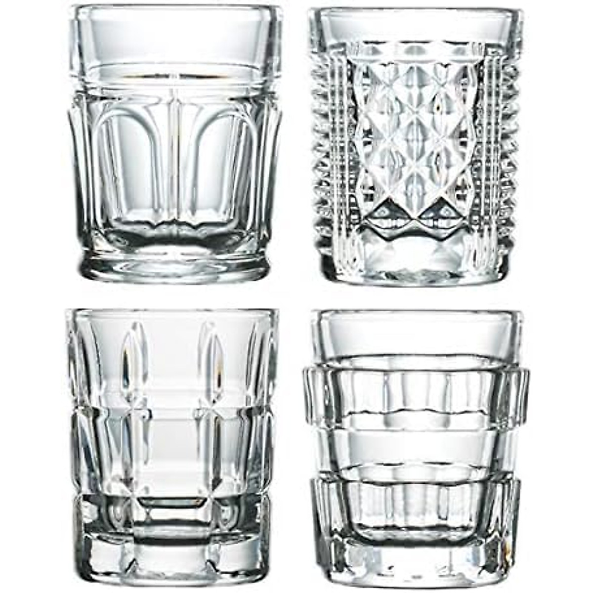La Rochere Set of 4, 2 oz Barware, Shot Glasses, Drinkware Set, 4 Count (Pack of 1), Clear