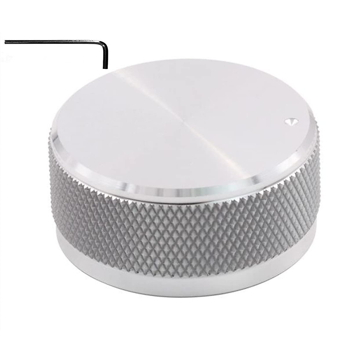 Szliyands 35 x 16 mm Solid All-Aluminum knob High-Precision CNC Machining Bile Amplifier Volume Potentiometer knob Cap (Silver)