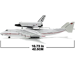 Mahfisj 1:200 Scale AN225 Model Airplane，Openable Cabin, 17-inch Length, Resin Aircraft Model Toy for Gifts and Collections (an225-2)