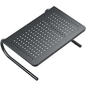ERGO TAB Metal Monitor Stand Riser with Vented Metal for Computer, Laptop, Notebook, Printer, Ergonomic 14.5 Platform 4 Inch Height (EBLL2),Black