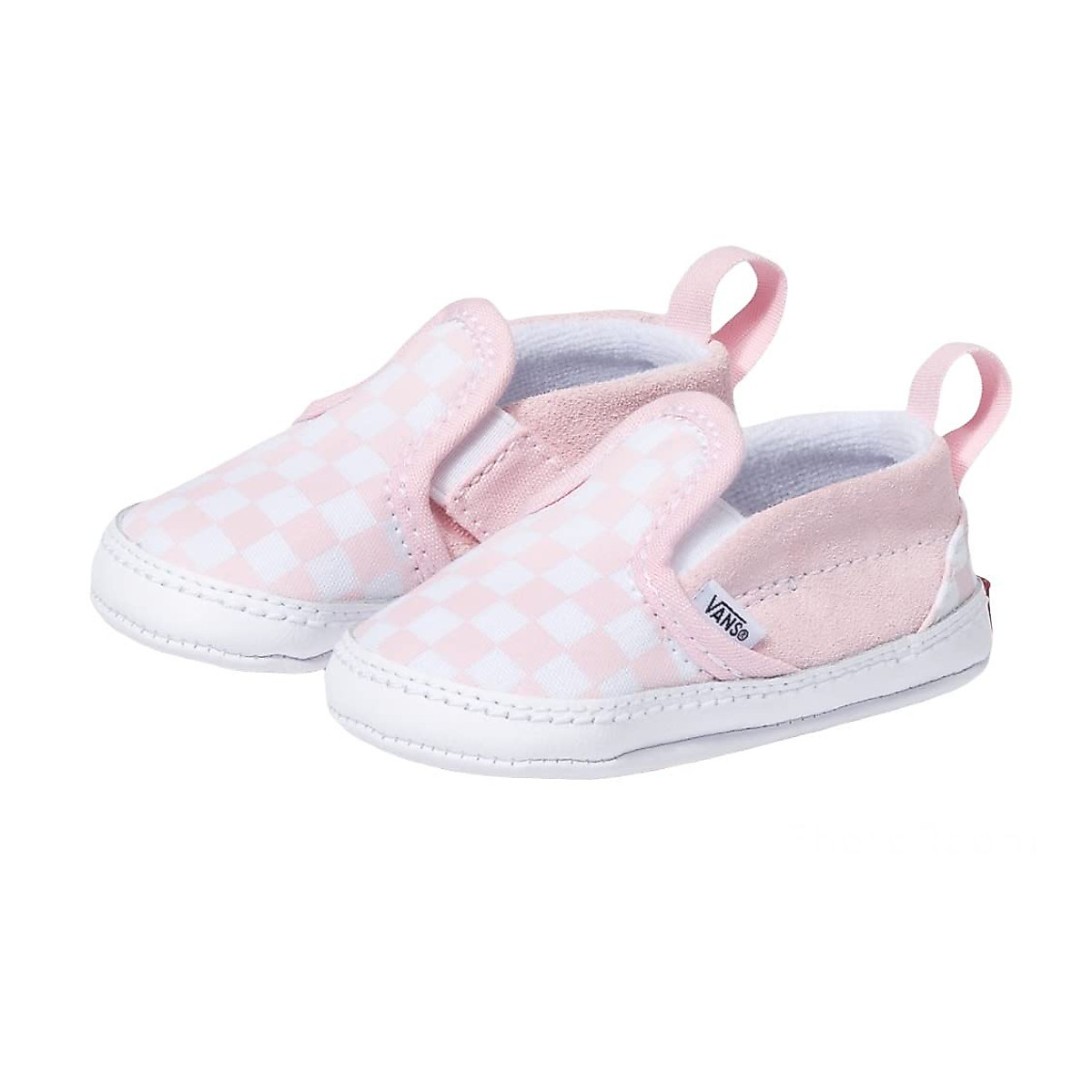 Vans, Infant Slip-On V Crib Sneaker (Blush Pink/True White, 2)