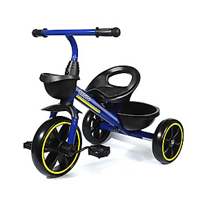 KRIDDO Kids Tricycles Age 24 Month to 4 Years, Toddler Kids Trike for 2.5 to 5 Year Old, Gift Toddler Tricycles for 2-4 Year Olds, Trikes for Toddlers, Blue