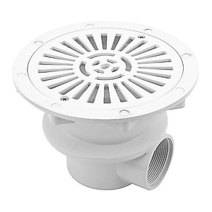 Maxmartt Pool Floor Main Drain 2 inch White Main Drain Water Inlet Draining Accessory Vinyl Pool Main Drain Liner for Swimming Pool