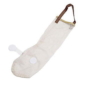 LoveAloe Fruits Vegetables Hanging Hollow Breathable Mesh Bag Portable Handle Kitchen Storage Bag,Beige