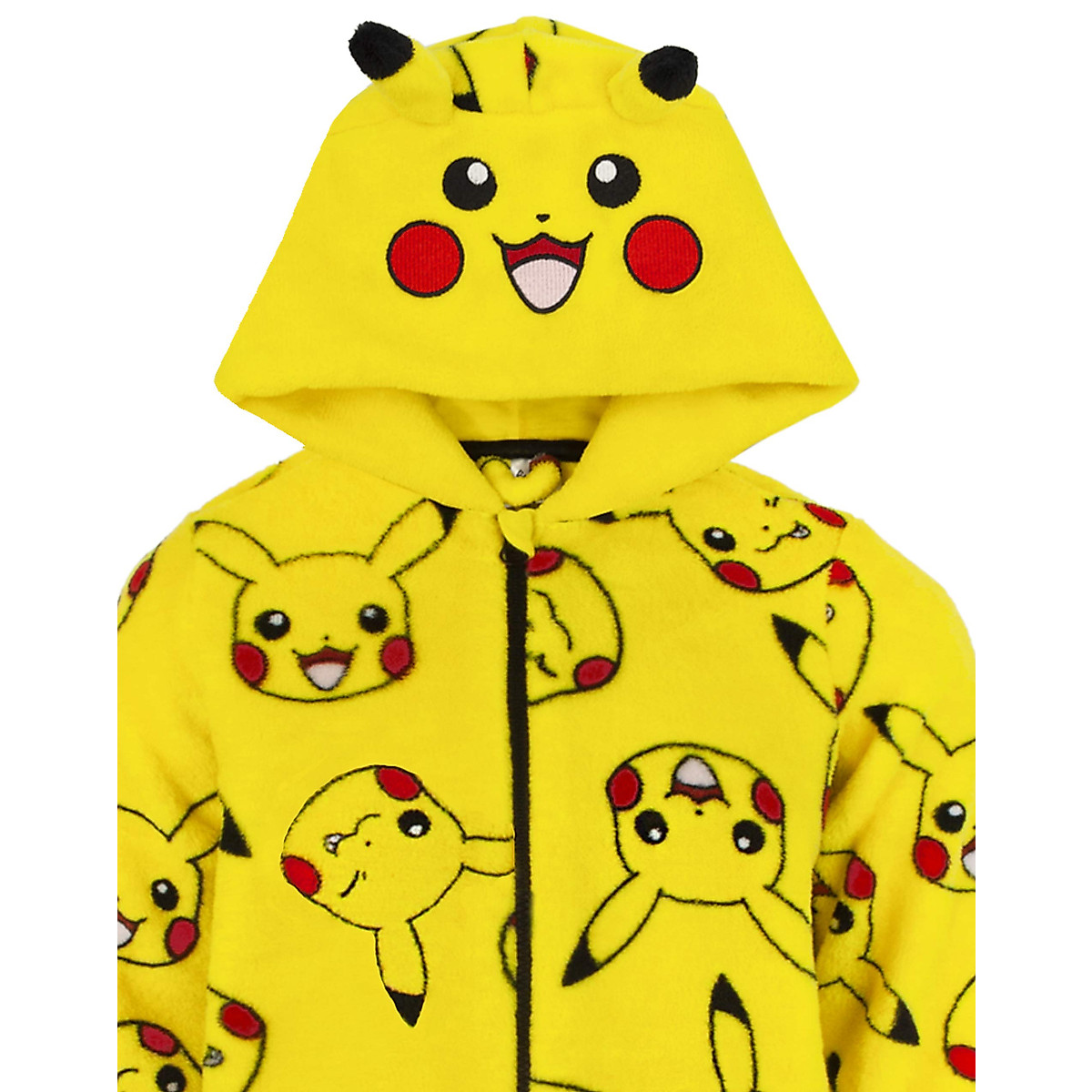 Pokemon Onesie Boys Pikachu Yellow 3D Ears Kids All In One 7-8 Years