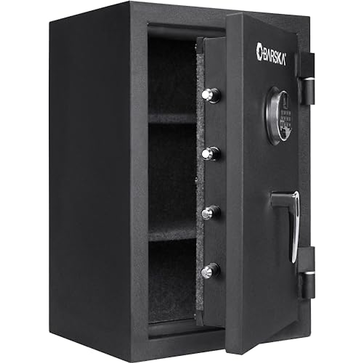 Barska Advanced Digital Biometric Fingerprint & Keypad Code Security Fireproof Safe - 2.02 Cu Ft with LED Light & Alarm