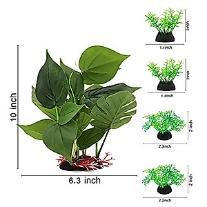 ALEGI Aquarium 10 inch Silk Plants for Betta Fish Tank, Underwater Aquatic Water Grass Decor