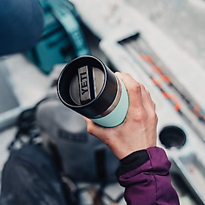 YETI Rambler 12 oz Bottle, Stainless Steel, Vacuum Insulated, with Hot Shot Cap, Black