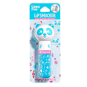 Lip Smacker Lippy Pals Panda Holiday, Flavored Moisturizing & Smoothing Soft Shine Lip Balm, Hydrating & Protecting Fun Tasty Flavors, Cruelty-Free & Vegan - Eggnog