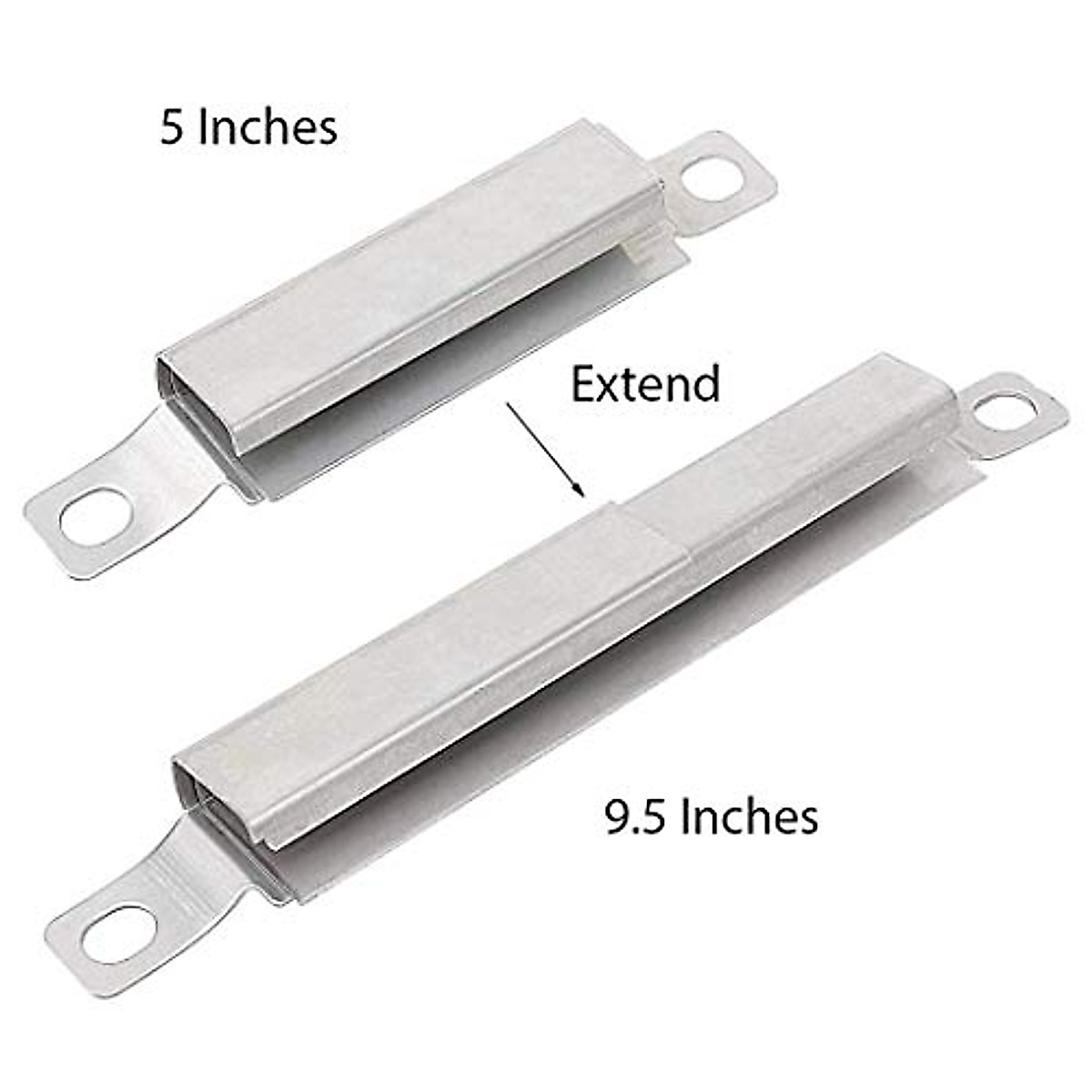 BBQ funland CT5592 (3-Pack) Universal Adjustable Stainless Steel Cross Over Tubes Replacement for Select Gas Grill Models by Kenmore, Charbroil and Others (Adjusts from 5 to 9.5 inch)
