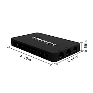 XtremPro 8-Port USB Powered 10/100Mbps Ethernet RJ45 Network Switch Hub - Black (61026)