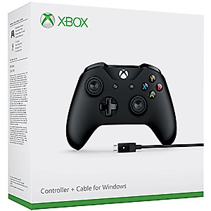 Microsoft 4N6-00001 Xbox Controller + Cable for Windows, Black