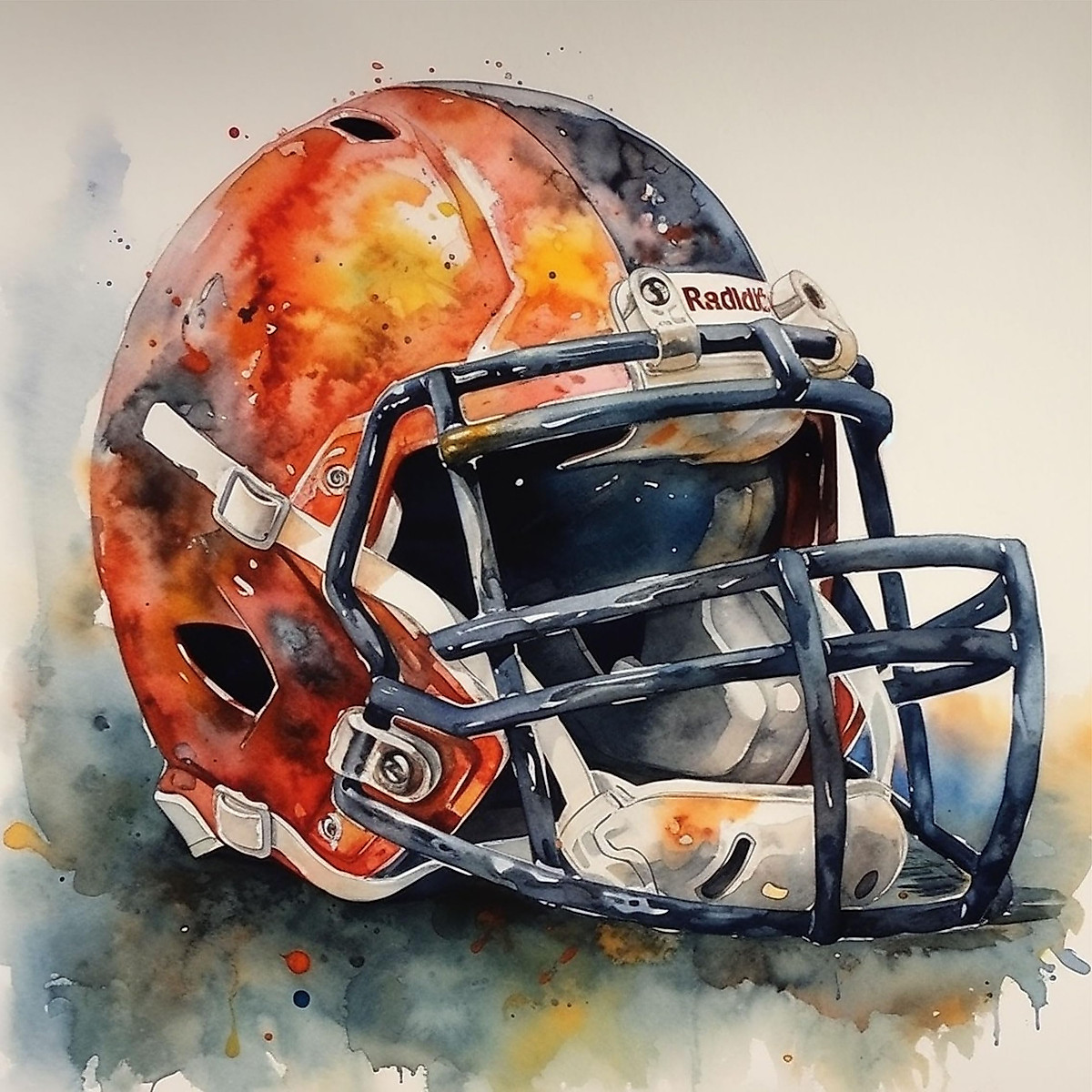 DIY 5D Diamond art Painting by Number Kits Full Round Drill Diamond art Painting Arts Kits for Adults Art Football Helmet-7 Arts Painting Rhinestone Picture Art Craft Home Wall Decor 15.7x19.7inch