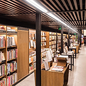 ANTLUX 110W 8FT LED Wraparound Ultra Slim Strip Lights, 12600 Lumens, 5000K, 8 Foot LED Garage Warehouse Light, No Glare, Flush Mount Office Ceiling Lighting Fixture, Fluorescent Tube Replacement