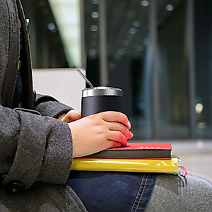 Deitybless 12oz Wine Tumbler with Lid Stainless Steel Wine Tumbler Cups Double Wall Vacuum Insulated Travel Mugs Stemless Cup(Set of 6, Assorted Colors)