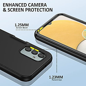 PUJUE for Samsung Galaxy A13 5G Case: Silicone Slim Full Rugged Protective Matte Cell Phone Case - Durable Drop Shockproof TPU Cute Bumper Cover (Black)